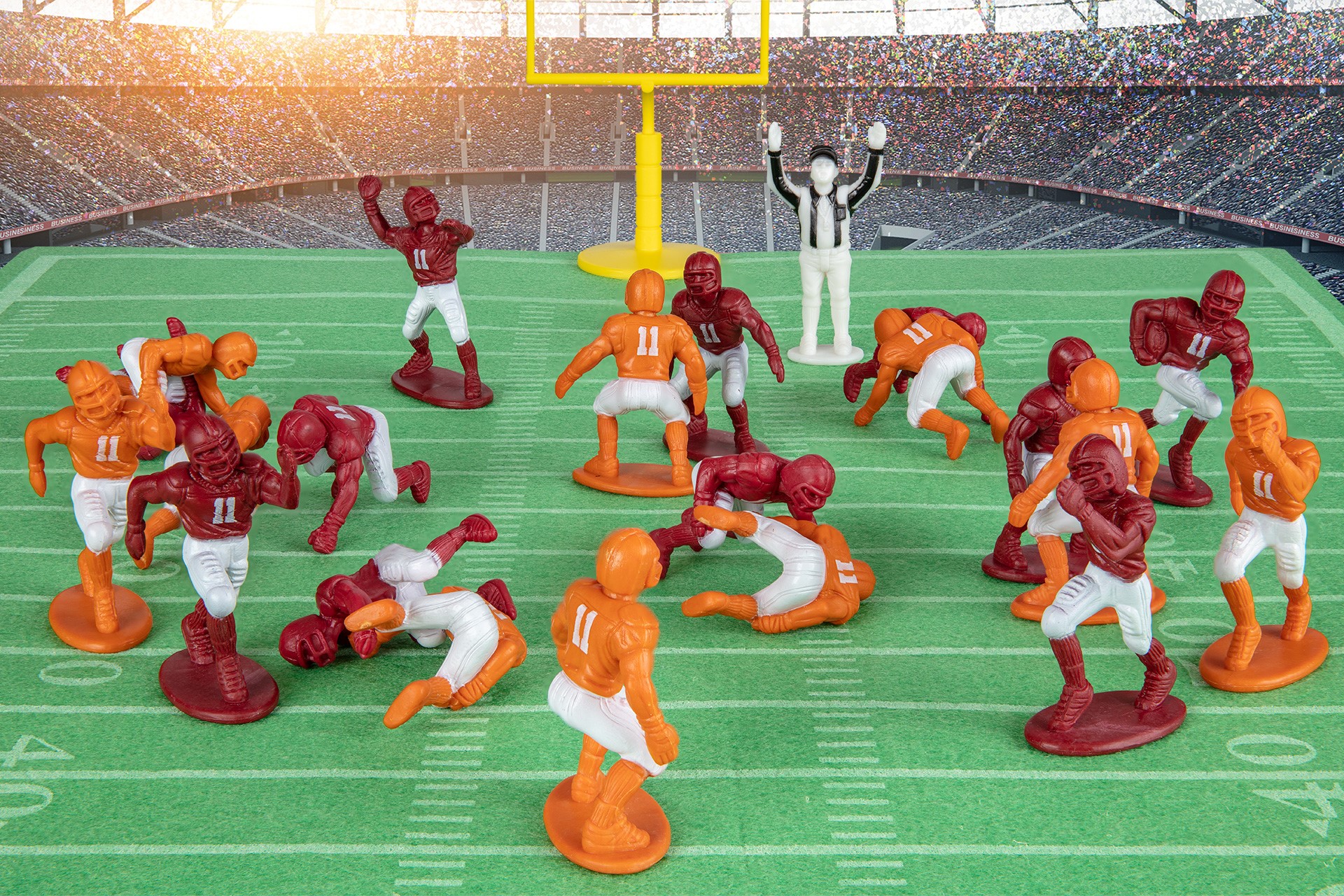 Football Guys: Maroon & White vs Orange & White - Kaskey Kids